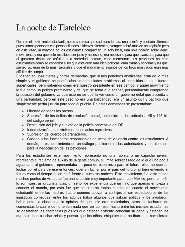 La Noche de Tlatelolco | PDF
