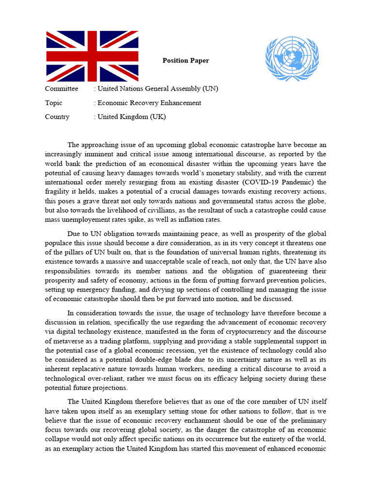 Position Paper - UK | PDF | United Nations | International Relations