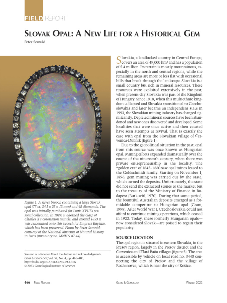 Winter 2023 Slovak Opal | PDF | Mining | Slovakia