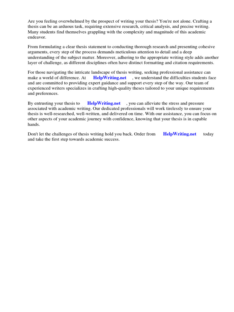 Thesis Writing Style First Person | PDF | Essays | Thesis