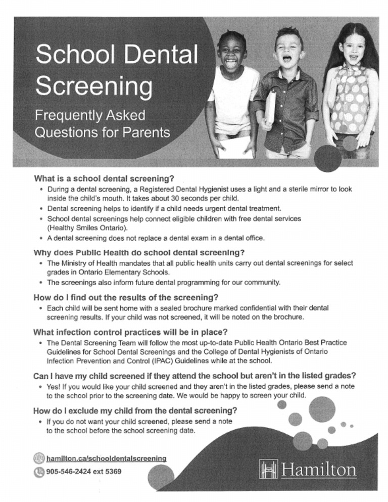 FAQ Document Dental Screening | PDF