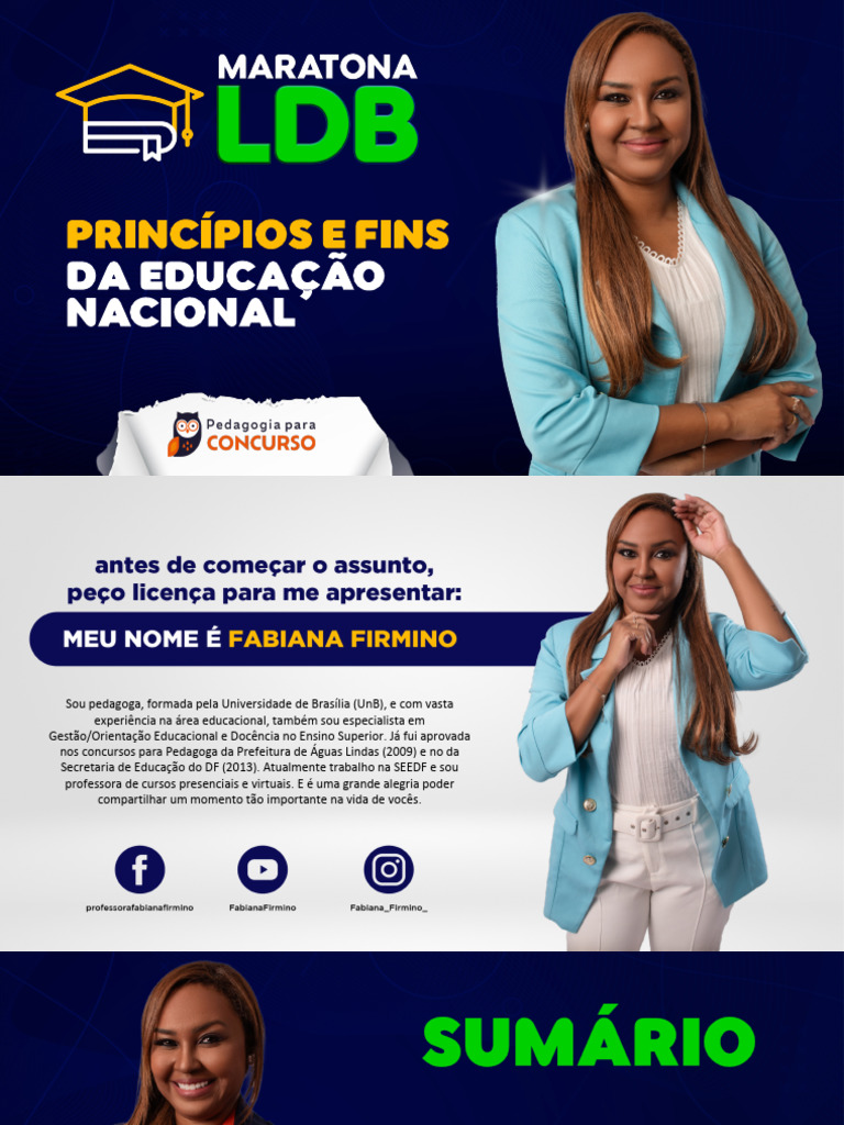 Slides Aula 2 Principios e Fins Da Educacao Nacional Aluno | Download grátis PDF | Pedagogia ...