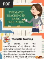 Thematic Teaching for Educators | PDF | Interdisciplinarity | Learning