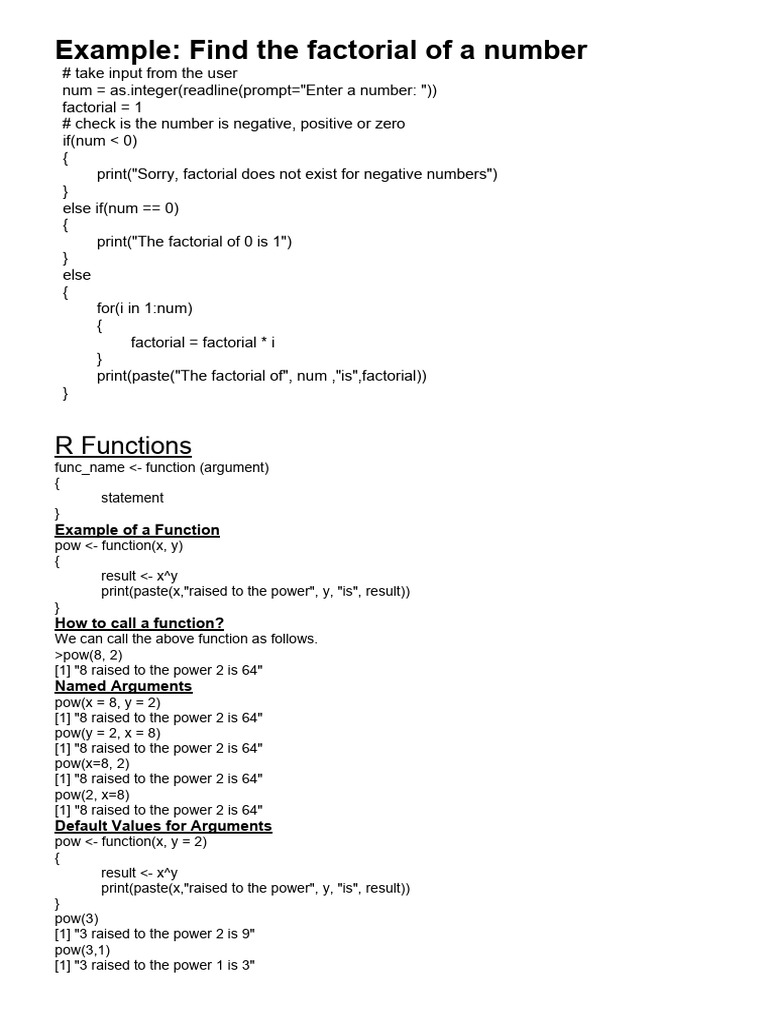 Unit 2 R Factorial Functions | PDF | Scope (Computer Science) | Theoretical Computer Science
