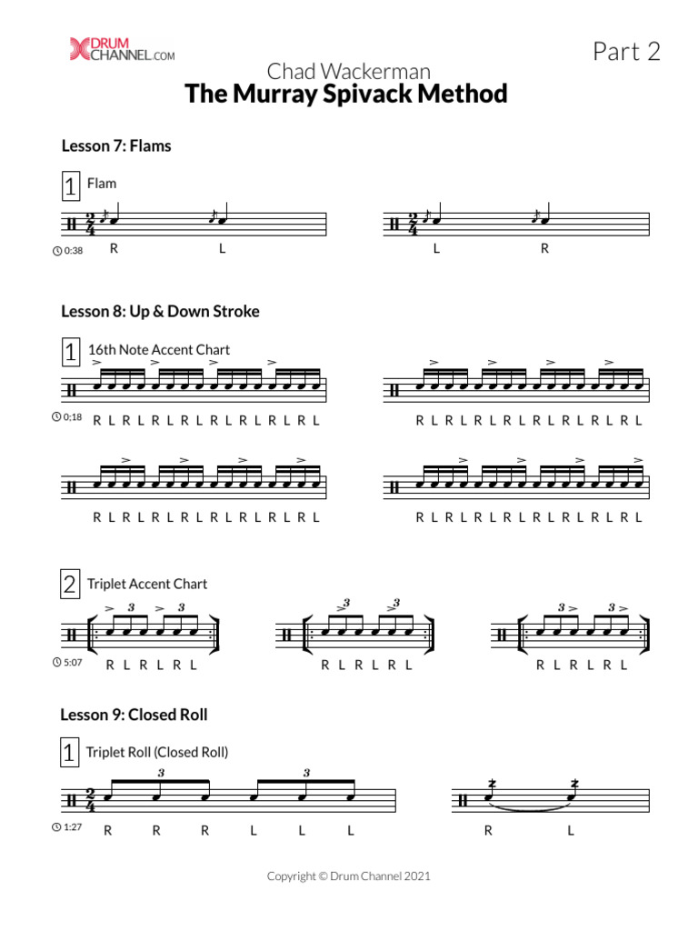Murray Spivack Method - Chad Wackerman - Part 2 - Premium Courses | PDF