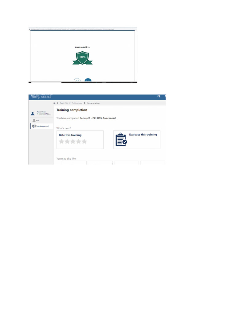 Traning completion-PCI DSS | PDF
