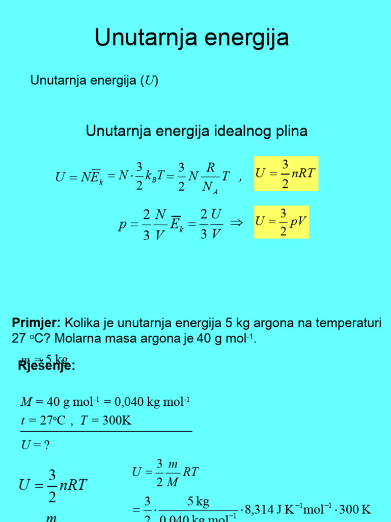 10 Unutarnja Energija | PDF