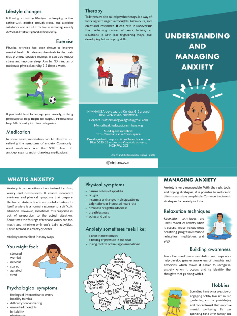 Understanding and Managing Anxiety Brochure | PDF | Anxiety ...