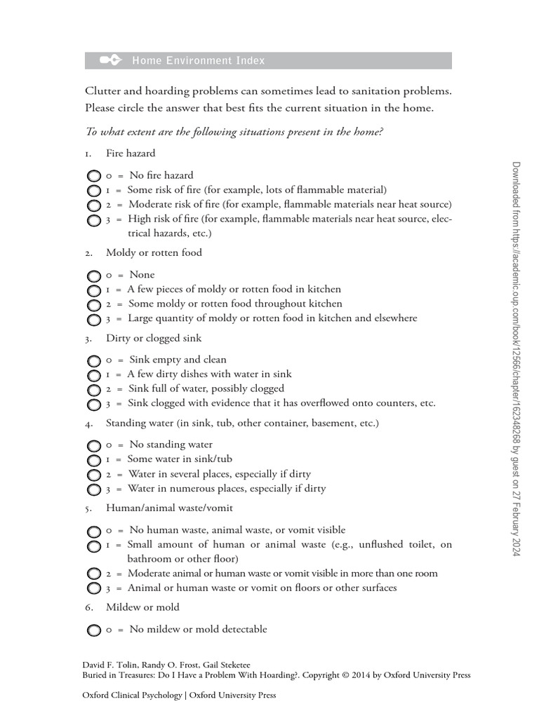 Home Environment Index Guide | PDF | Sink