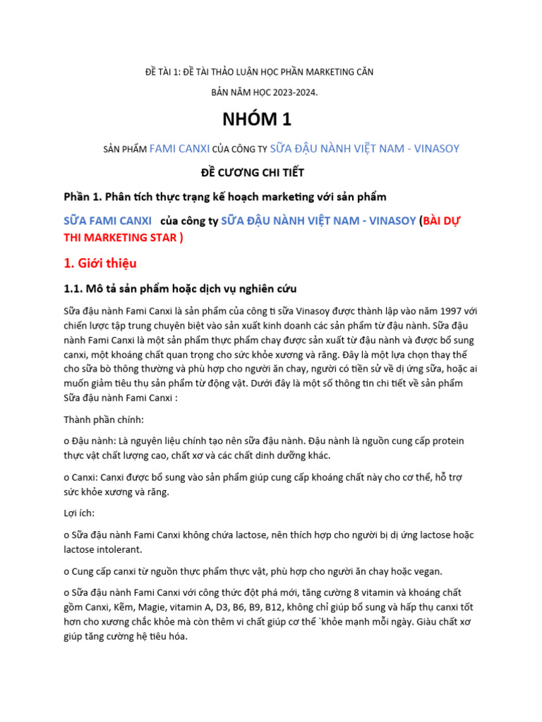 231 - BMKT0111 - 09 - nhóm số 1 - BTL | PDF