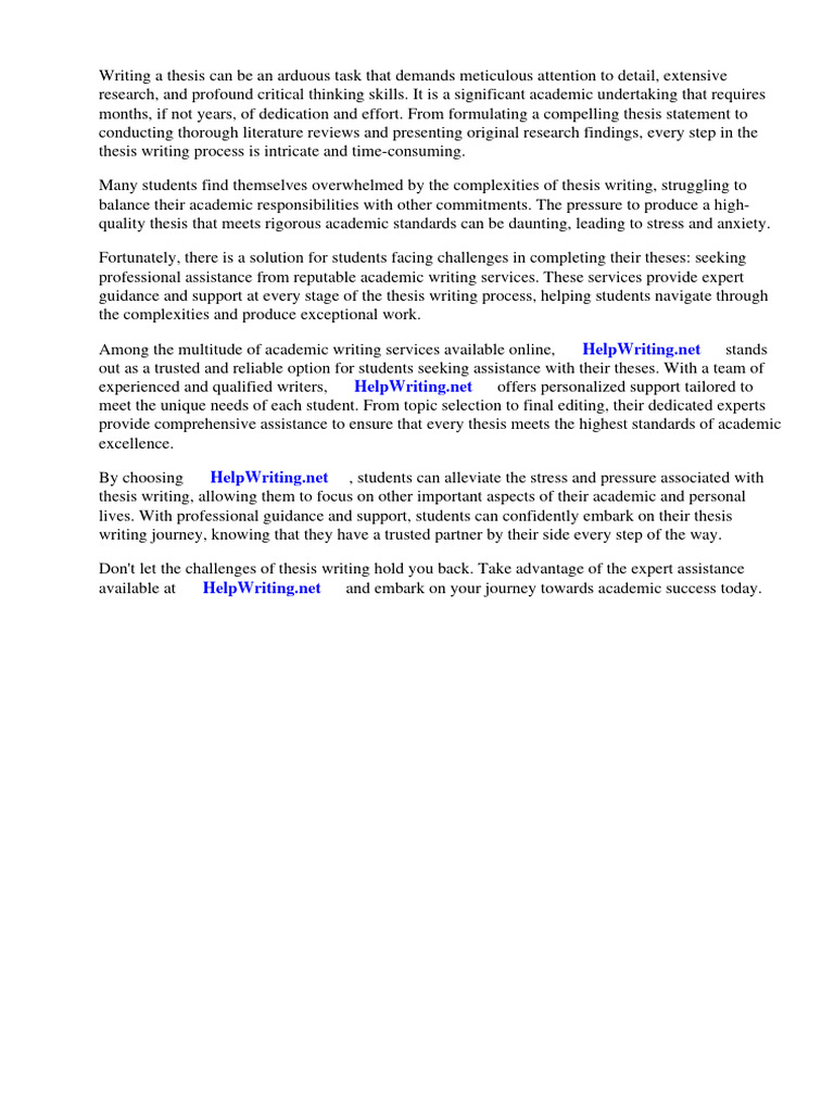 Thesis Body Example | PDF | Essays | Thesis