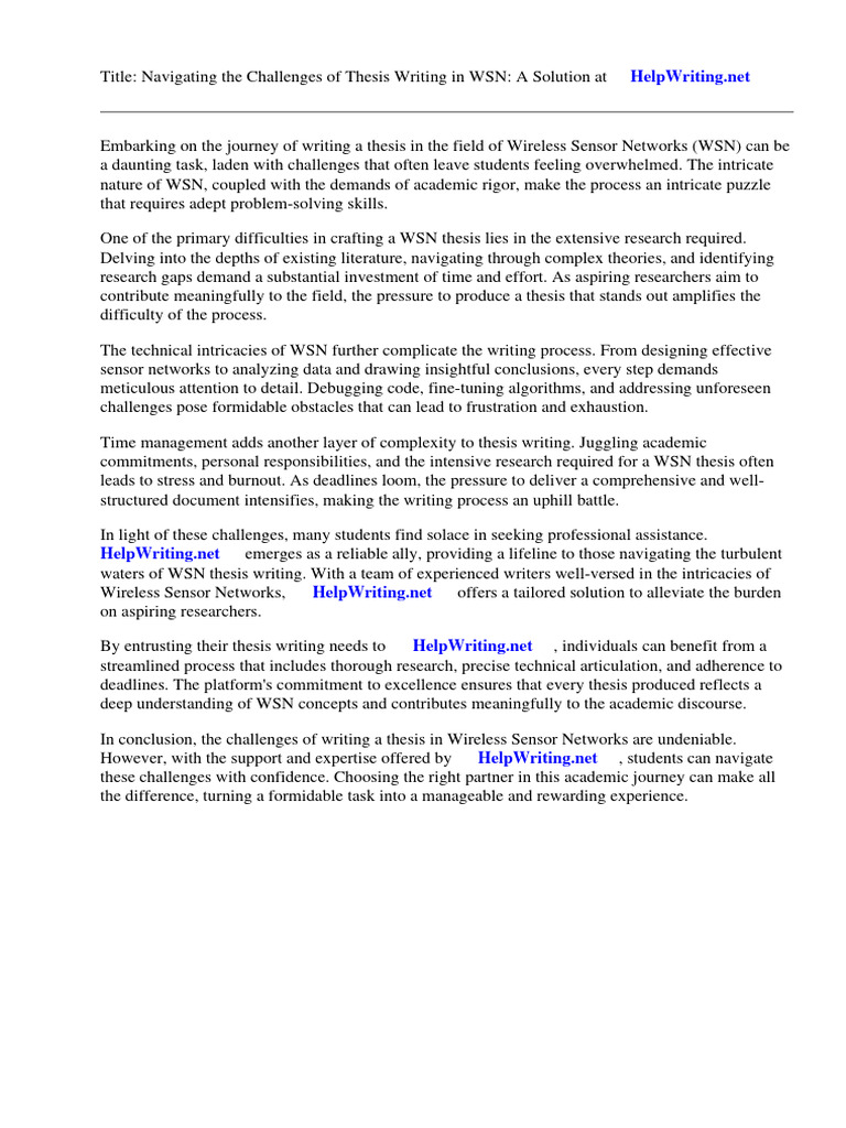 Thesis Wsn Pdf Wireless Sensor Network Computer Network