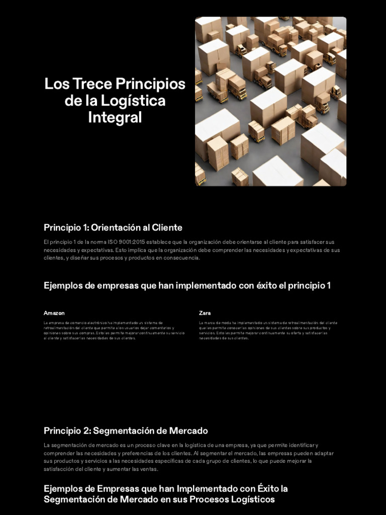 Los Trece Principios de La Logistica Integral 2024 2 22 16 59 59 | PDF ...