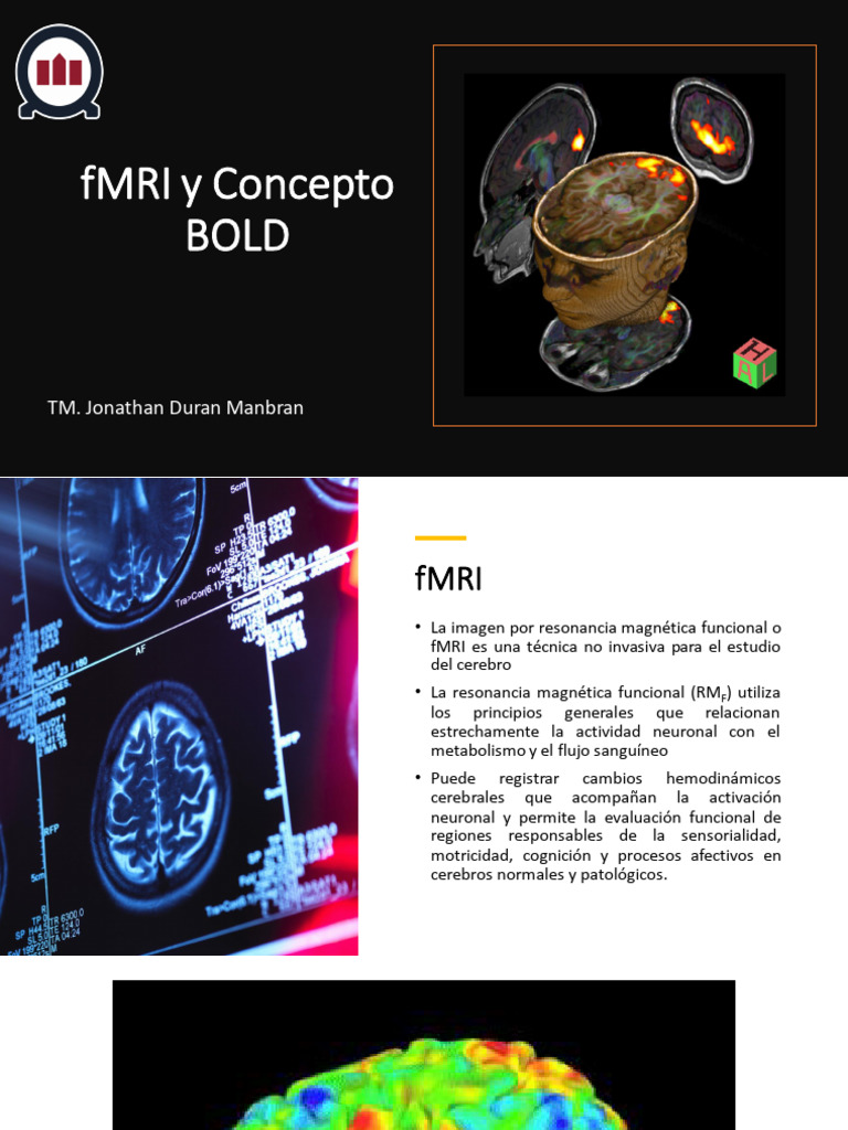 fMRI: Principios y Aplicaciones BOLD | PDF | Imágenes de resonancia ...