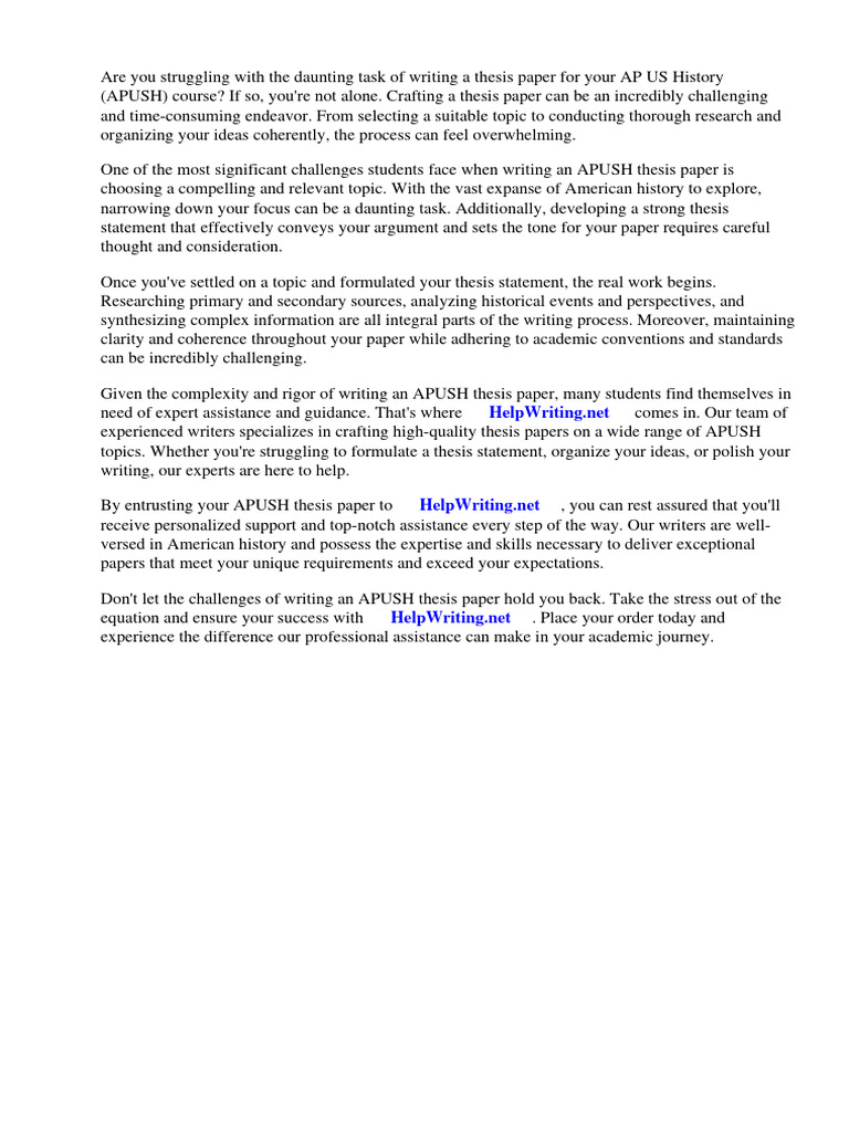 Apush Thesis Paper Topics | PDF | Confederate States Of America ...