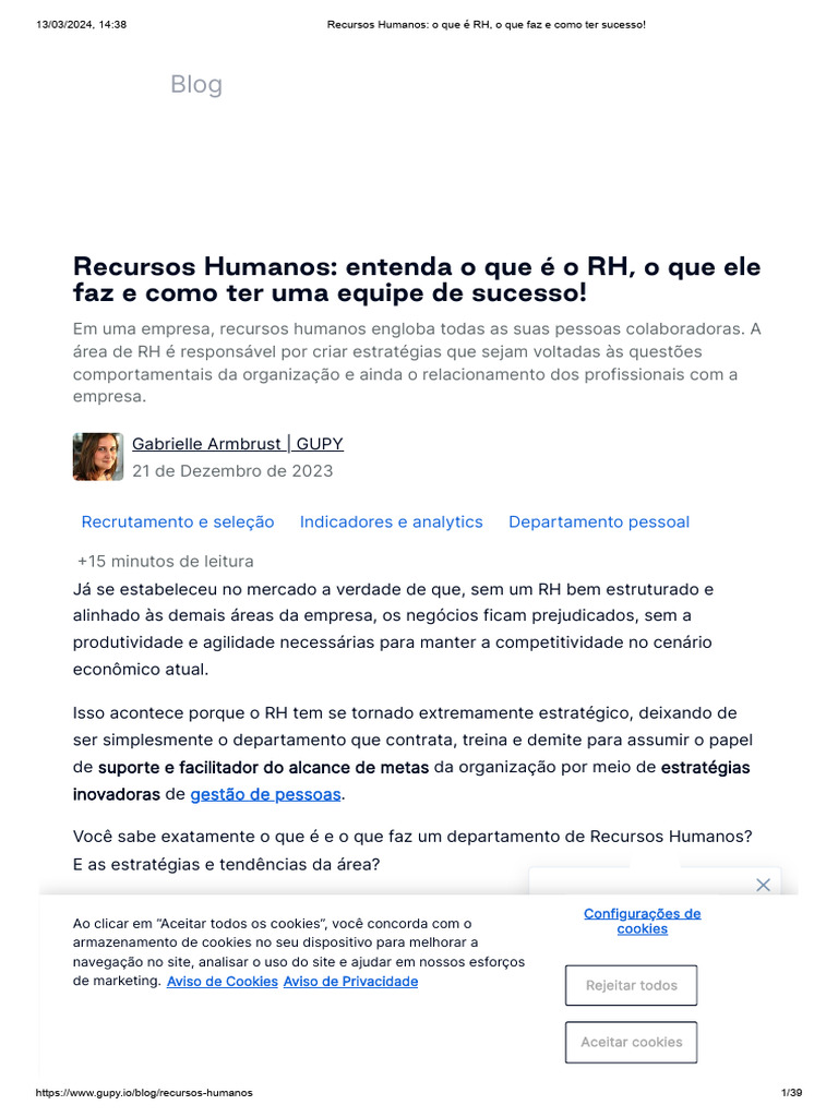 Recursos Humanos_ o que é RH, o que faz e como ter sucesso! | PDF | Gestão de recursos humanos ...