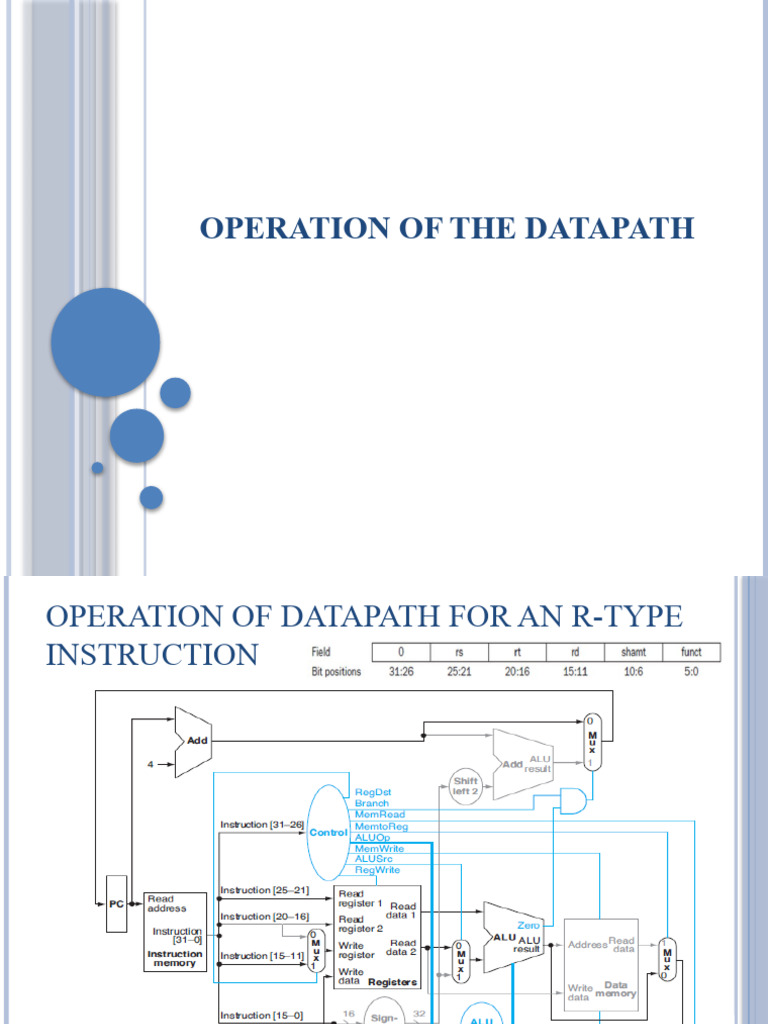 Operation of Datapath | PDF | Central Processing Unit | Computer Architecture