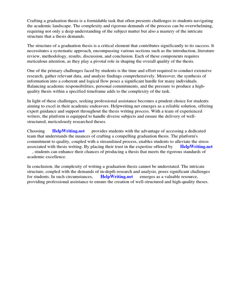 Graduation Thesis Structure | PDF | Thesis | Methodology