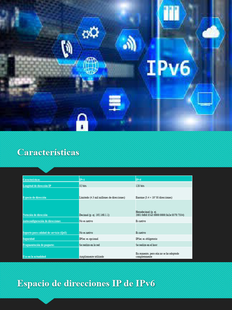 Presentación IPv6 | PDF | Yo Pv6 | Dirección IP