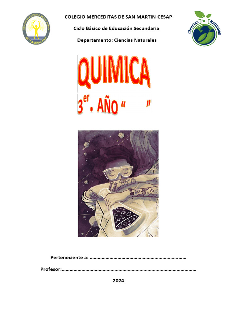 Cuadernillo 3 Año Quimica 2024 Descargar Gratis Pdf átomos