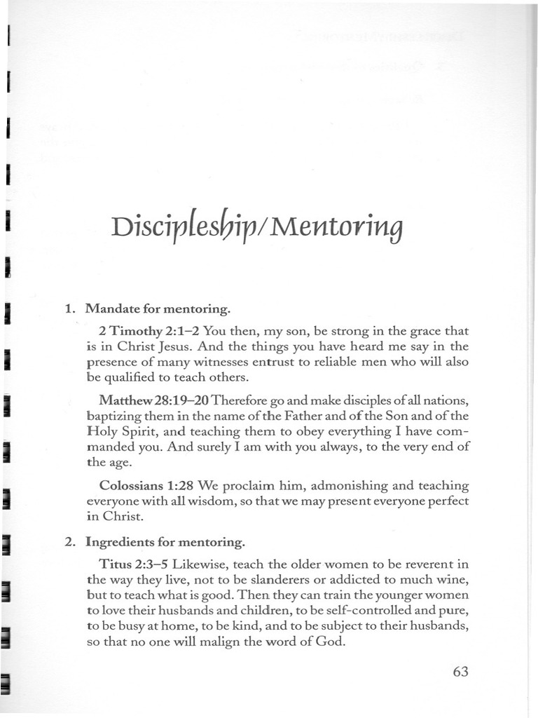 Discipleship Mentoring | PDF | Disciple (Christianity) | Jesus