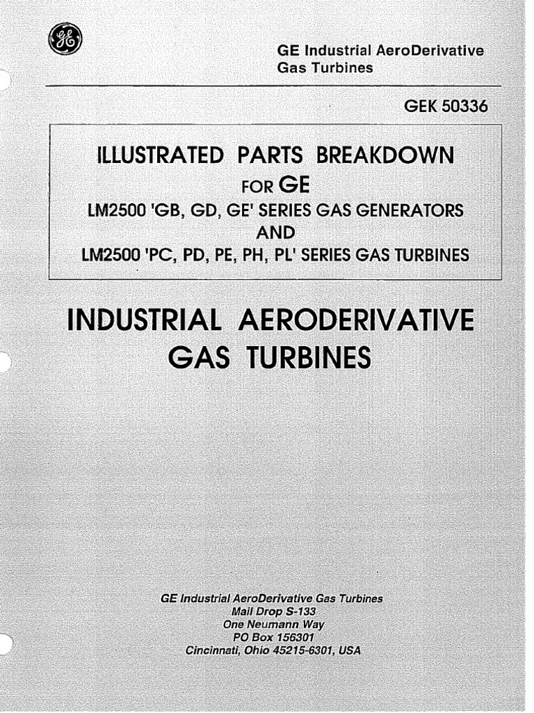 Illustrated Parts Breakdown (GEK 50336) | PDF | Turbine | Vehicle Parts