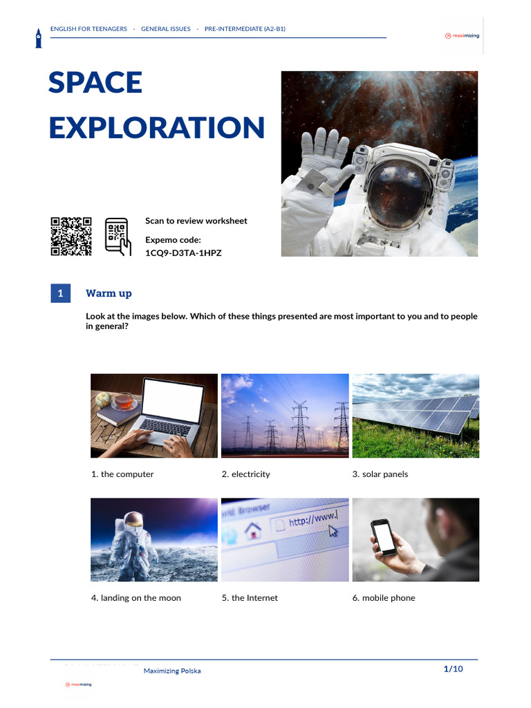 Space Exploration Vocabulary for Teens | PDF | Space Exploration ...