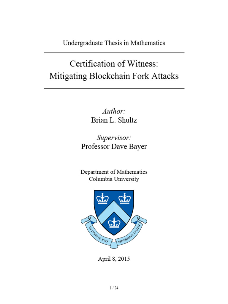 Mitigating Blockchain Fork Attacks | PDF | Bitcoin | Cryptocurrency