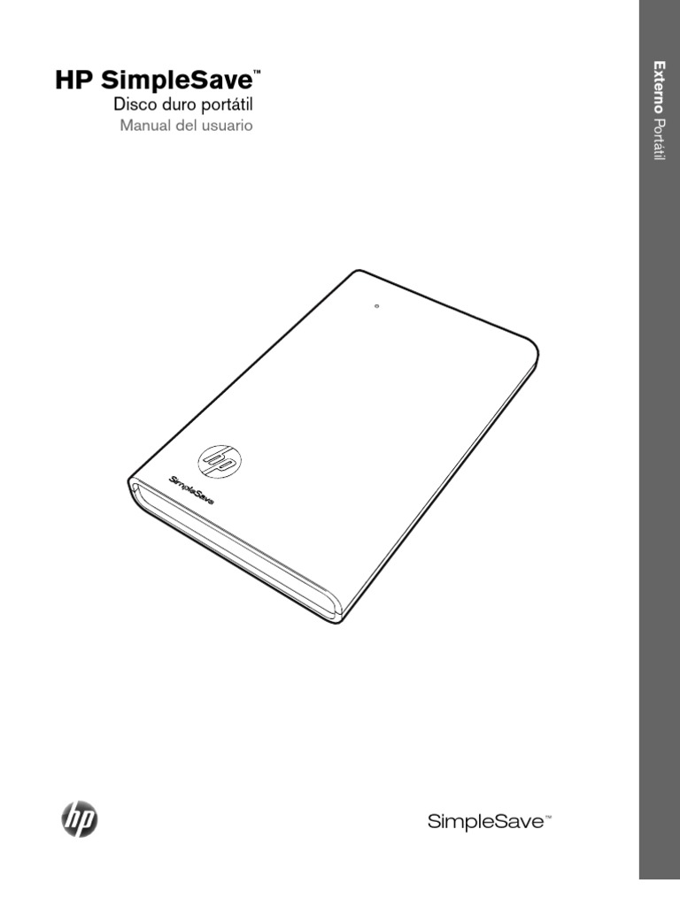 Manual de Usuario HP Simple Save | PDF | USB | Disco duro