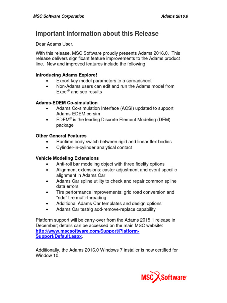 Adams 2016 Doc Product Information | PDF | Computing Platforms | Software Engineering