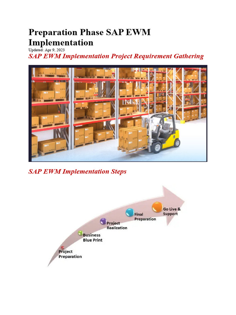 Preparation Phase SAP EWM Implementation | PDF | Business Process ...