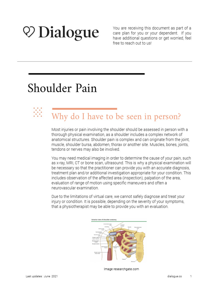 Or Shoulder Pain en NC New | PDF | Shoulder | Physical Examination