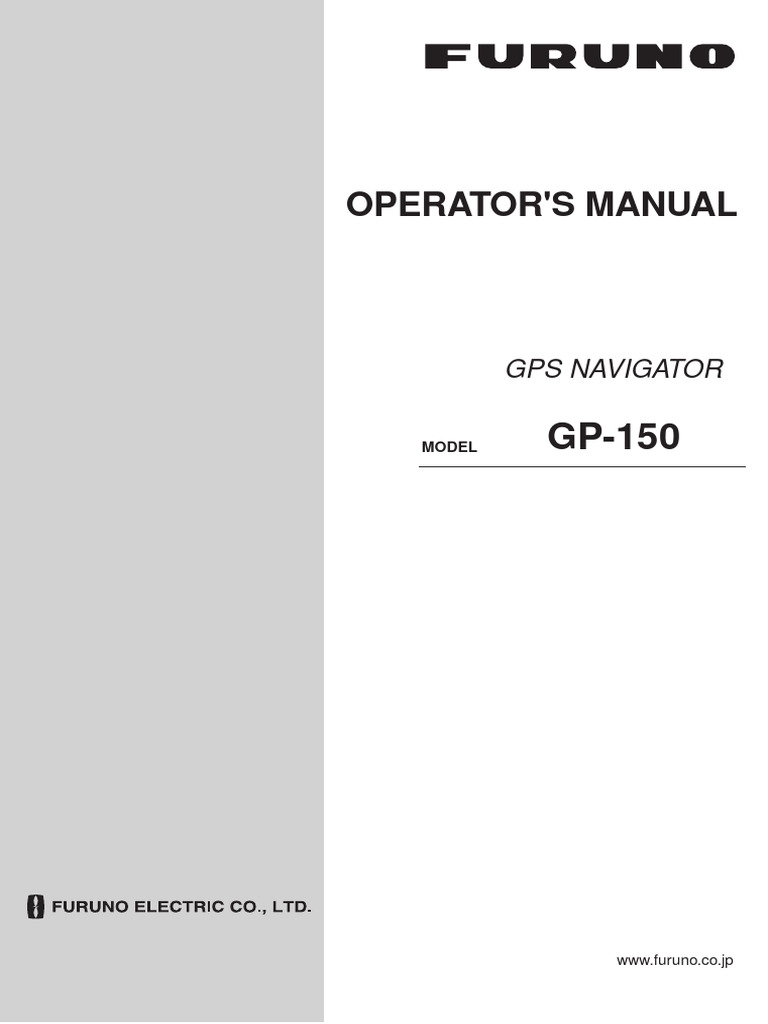 Operator's Manual GPS Navigator GP-150 | PDF | Navigation | Global ...