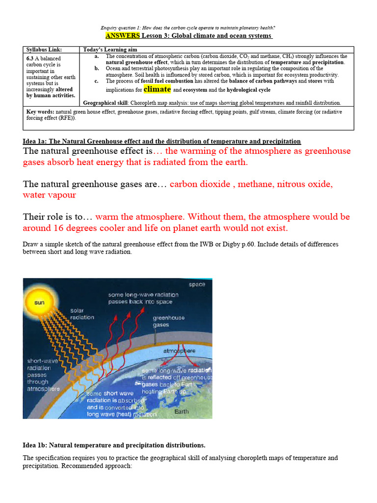 L3 Work - Pack - Answers | PDF | Atmospheric Circulation | Jet Stream