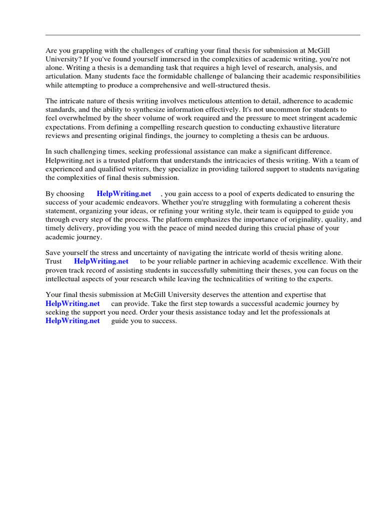 Final Thesis Submission Mcgill | PDF | Thesis | Banks