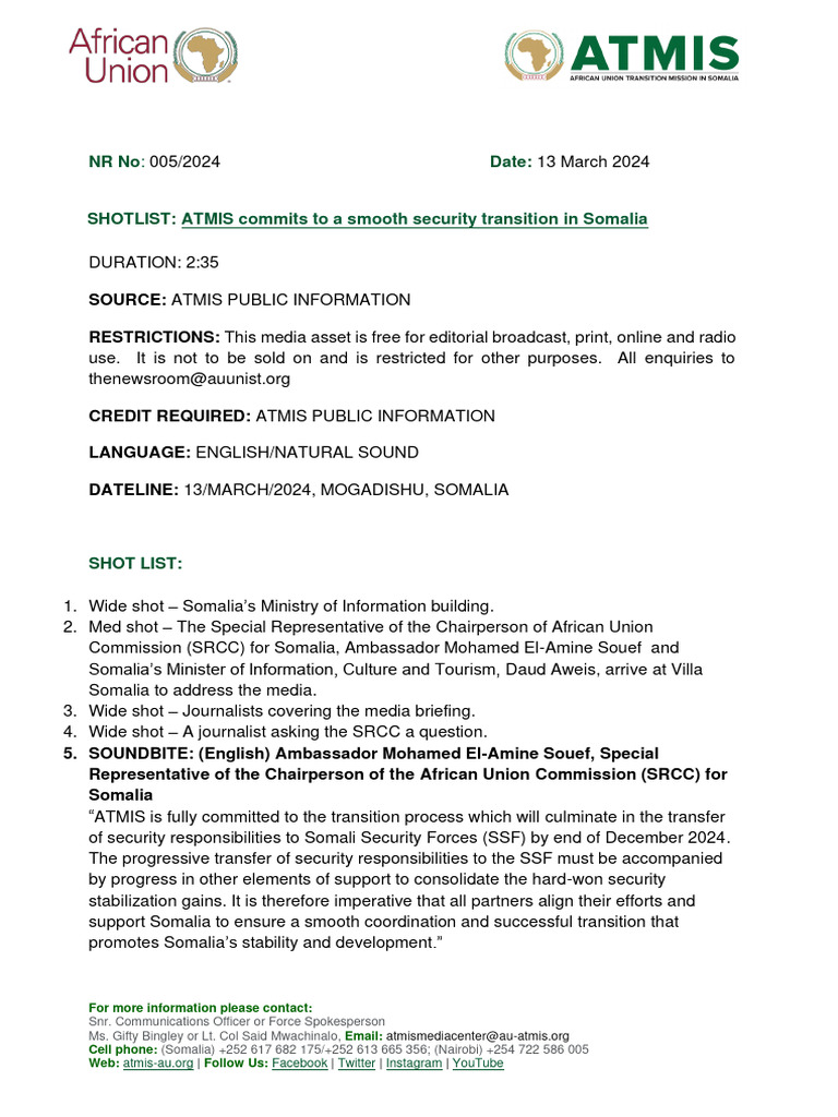 NEWS ARTICLE and SHOT LIST - ATMIS Commits To A Smooth Security ...