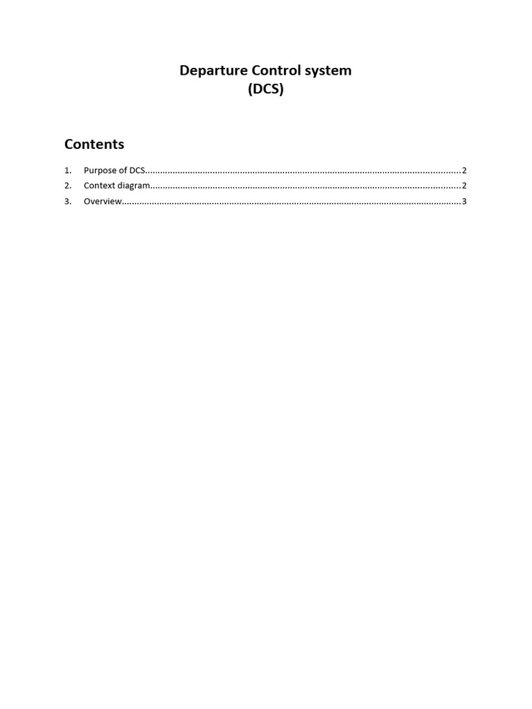 Airline Departure Control System Overview | PDF | Aviation | Transport