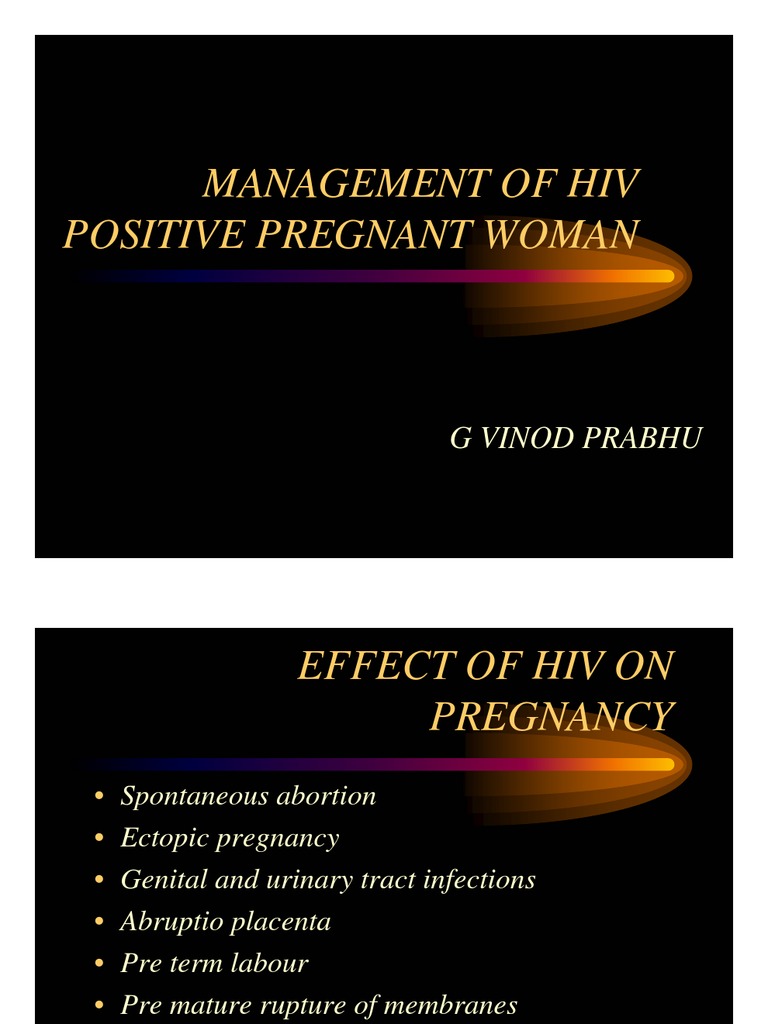 Management of Hiv Positive Pregnant Woman | PDF | Childbirth ...