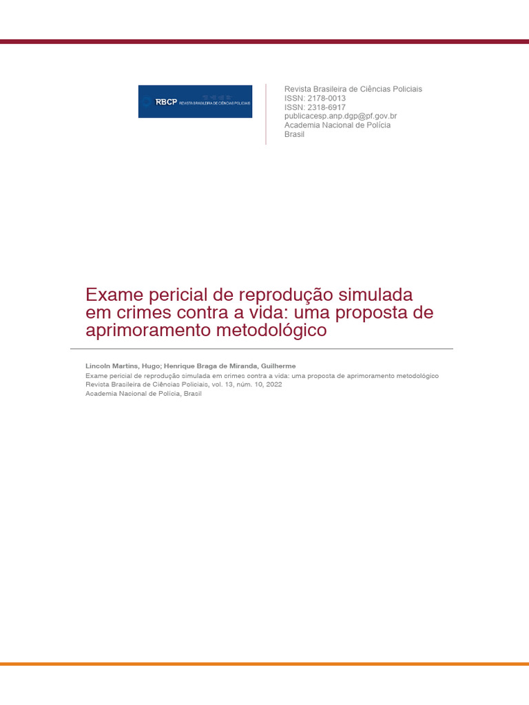 06 - 917 - Exame Pericial de Reprodução Simulada em Crimes Contra A ...