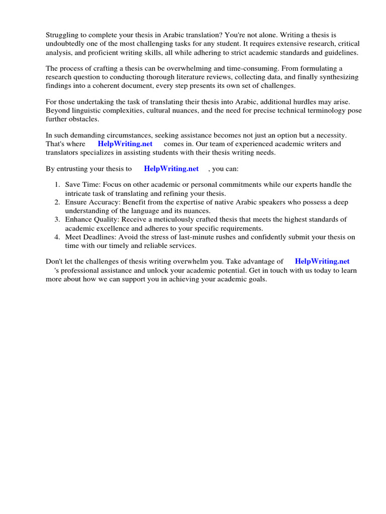 Thesis Arabic Translation | PDF | Translations | Linguistics