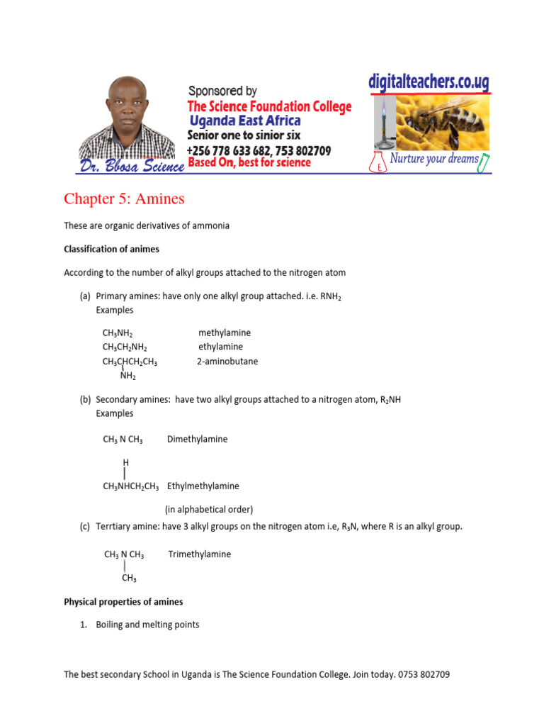 Amines Pdf Amine Applied And Interdisciplinary Physics