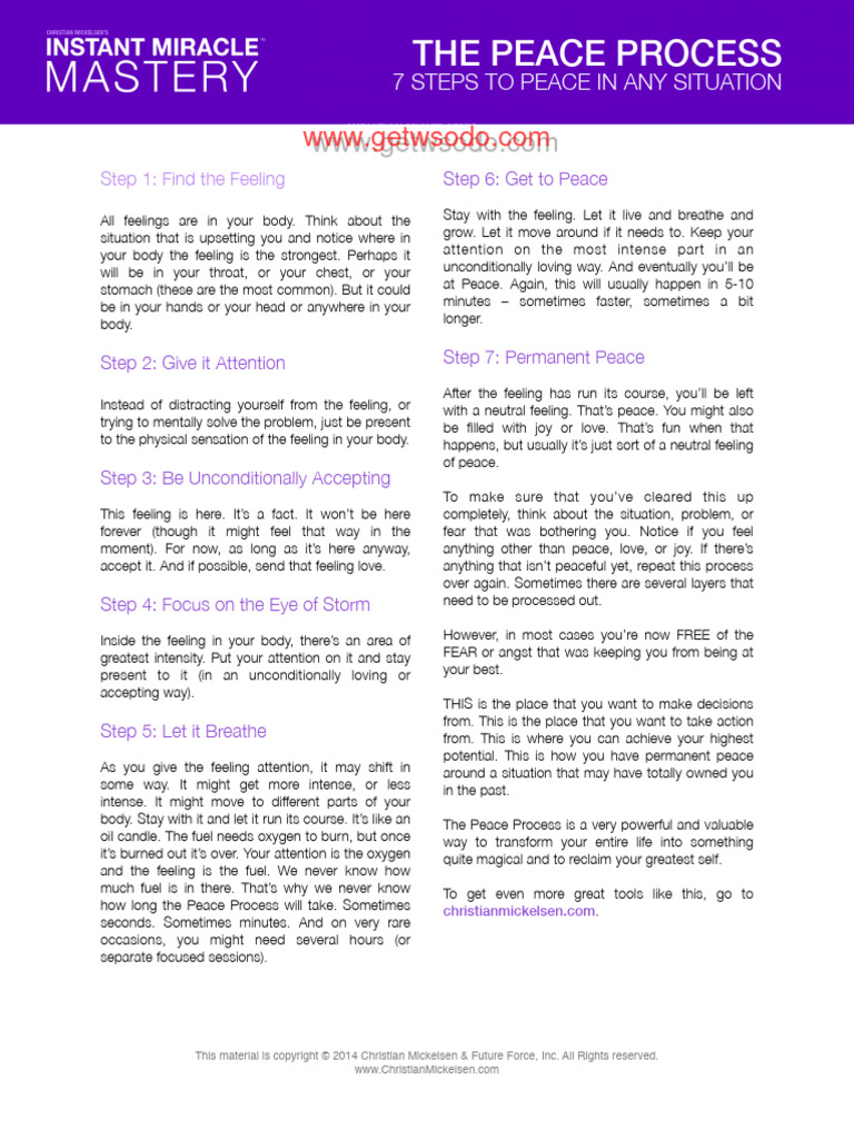 peace-process | PDF | Feeling | Psychology