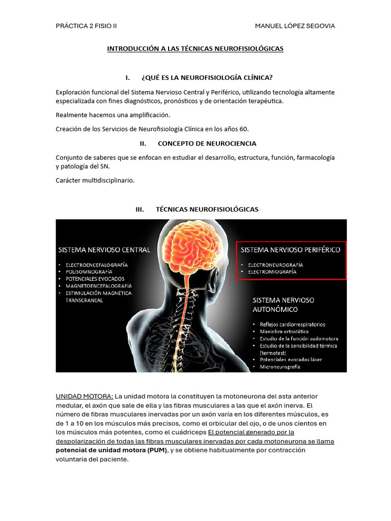 Pract Tecnicas Neurofisiologicas | PDF | Nervio | Electromiografia