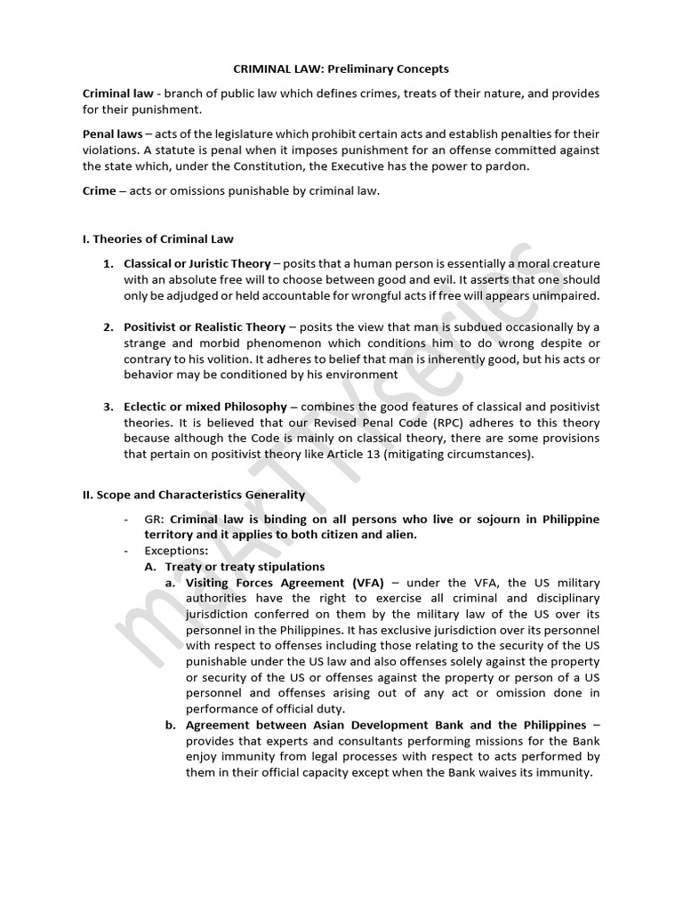 Theories of Criminal Law Overview | PDF | Criminal Law | Crimes