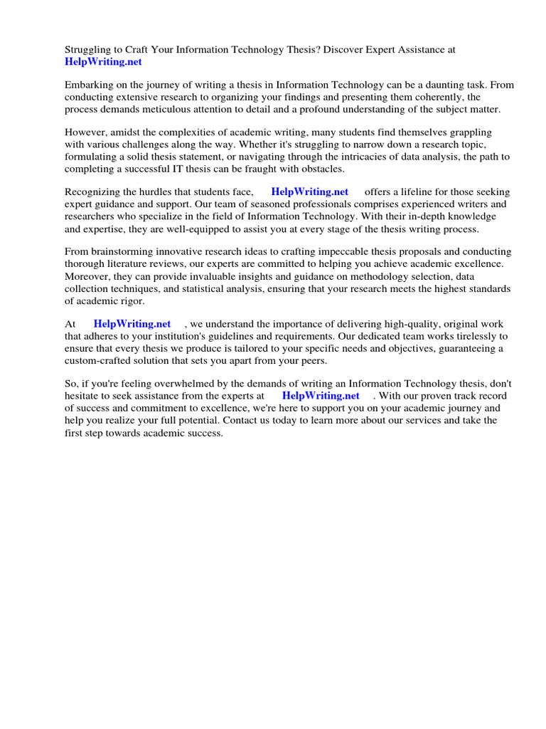 Example of Thesis Title For Information Technology | PDF | Thesis | Computing