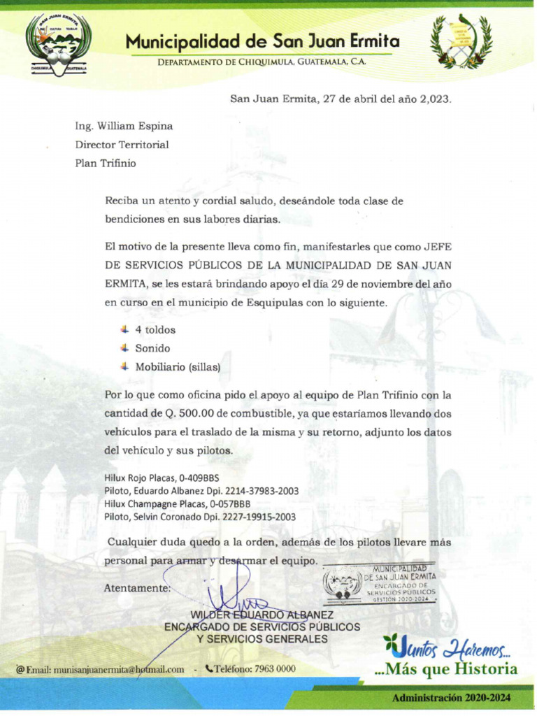 Nota Plan Trifinio 2023 | PDF