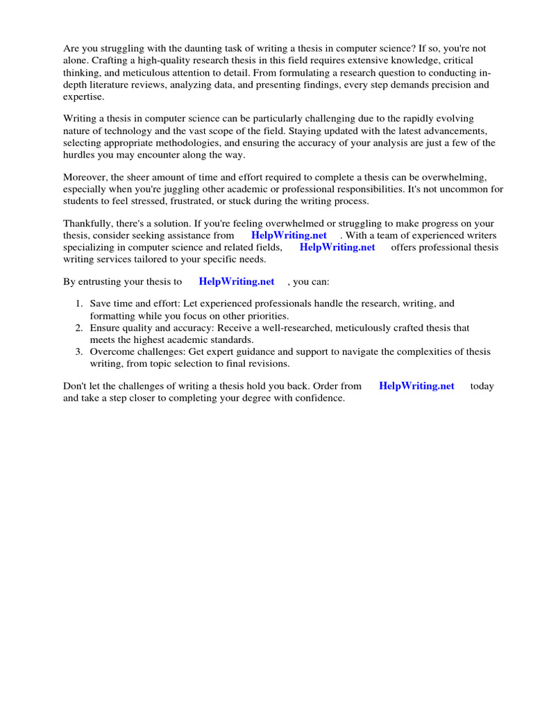 Sample Research Thesis in Computer Science | PDF | Thesis | Science