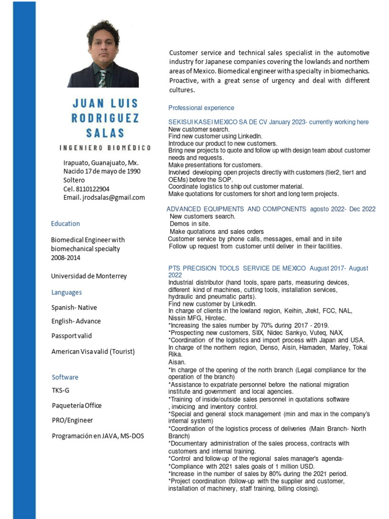 CV Juan Rodriguez English | PDF | Business