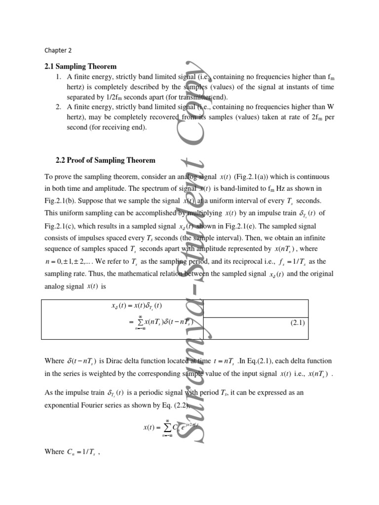 Student Copy | PDF | Sampling (Signal Processing) | Bandwidth (Signal Processing)